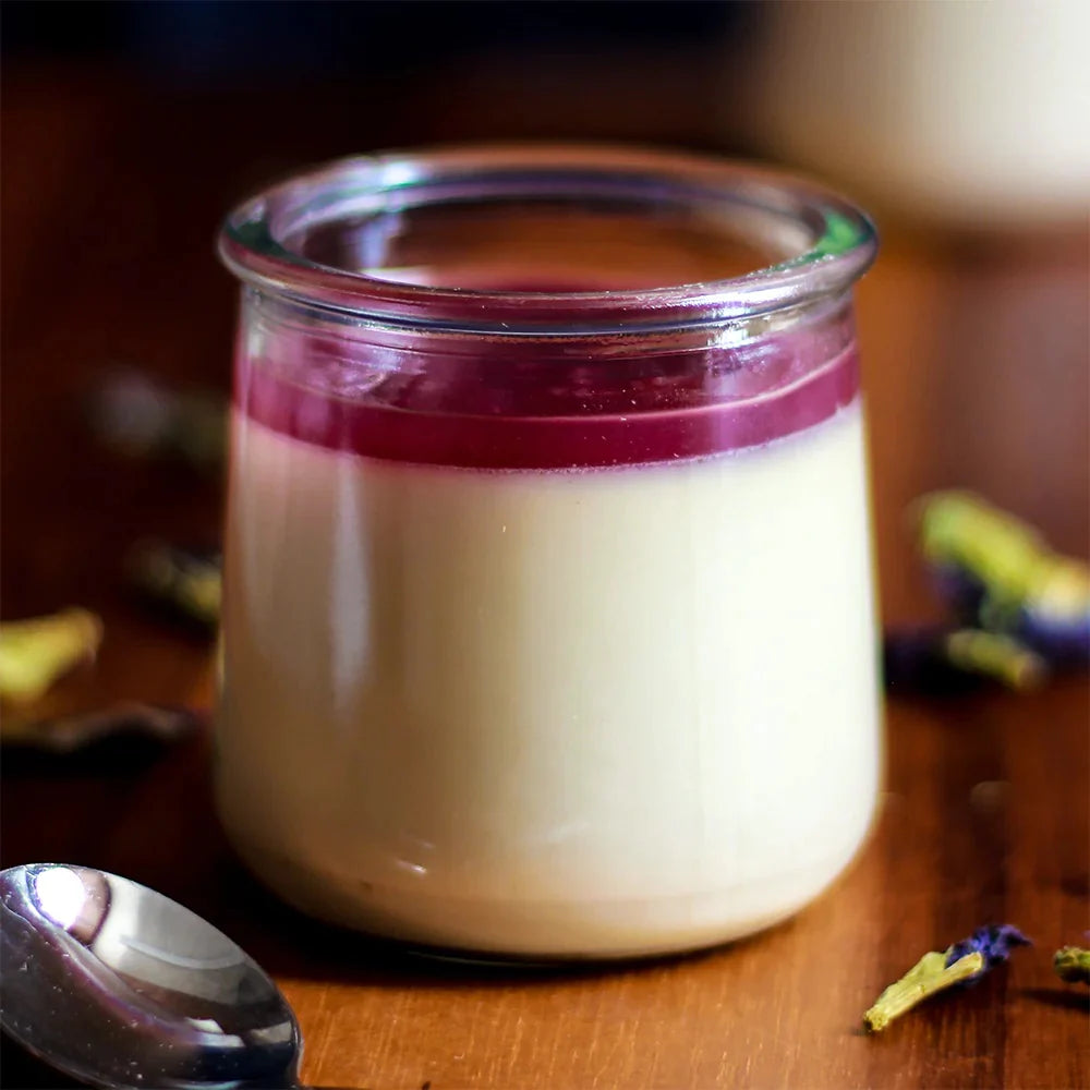 Panna Cotta with Lemon-Butterfly Pea Glaze – Curio Spice Company